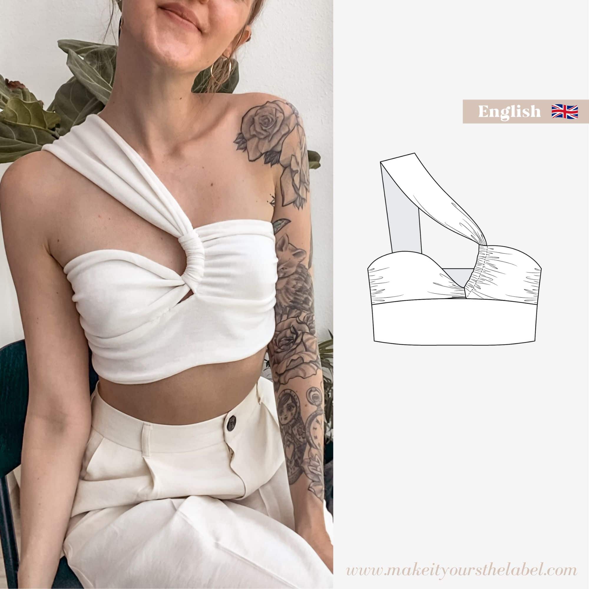 Asymmetrical Crop Top | Archivepatterns
