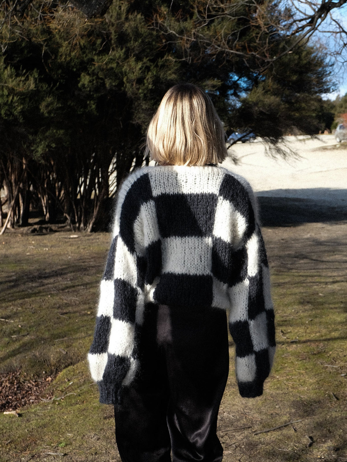 Checkered Sweater Knitting Pattern | Archivepatterns